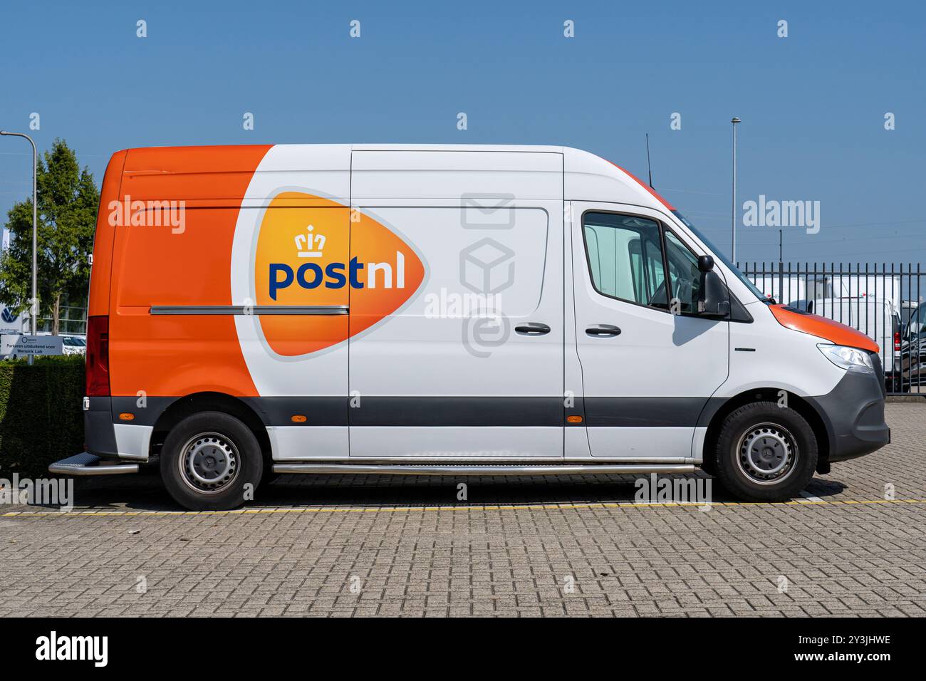 PostNL Mercedes-Benz Sprinter delivery van Stock Photo - Alamy