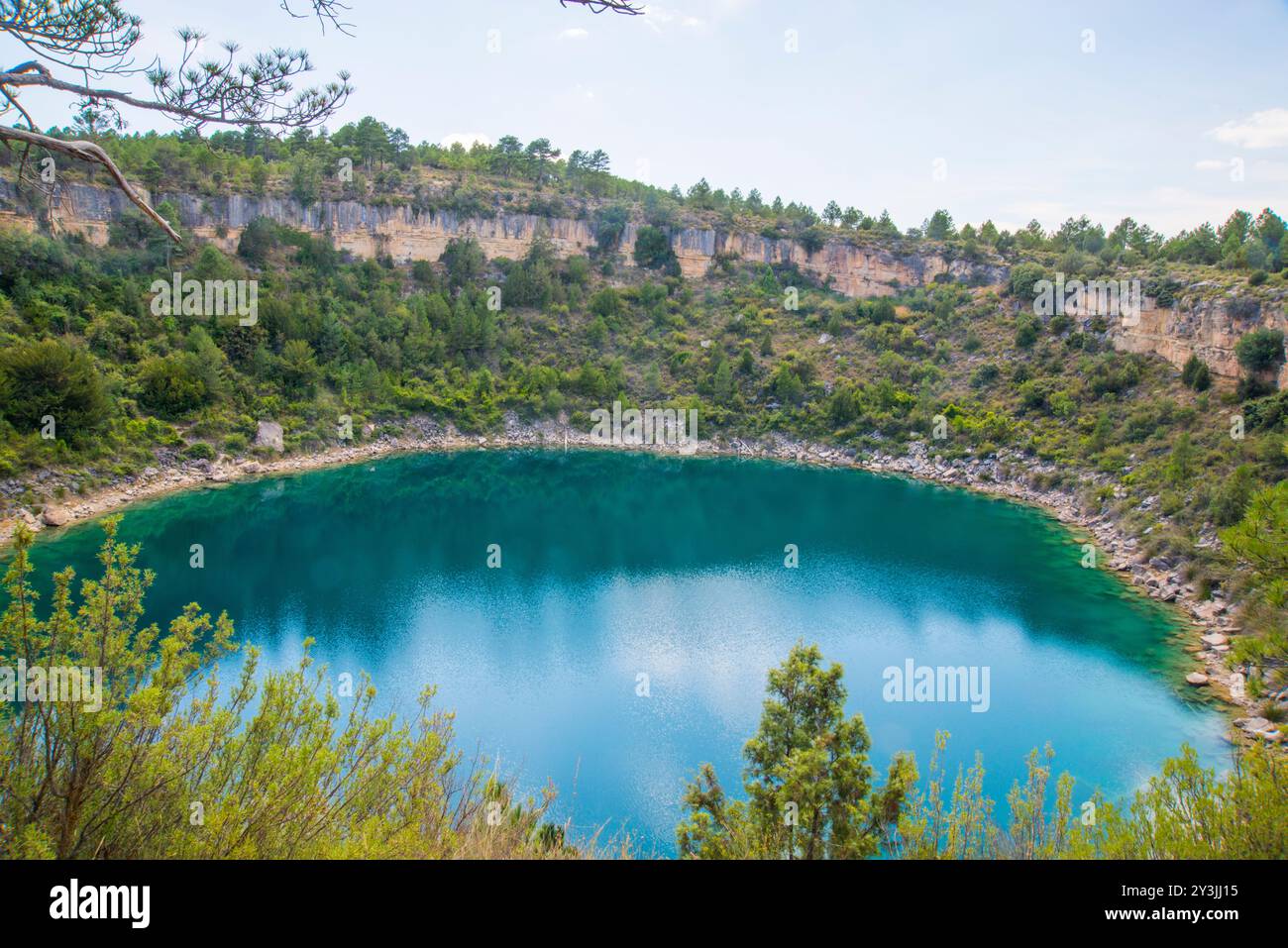Lake. Lagunas de Cañada del Hoyo Nature Reserve, Cuenca province ...