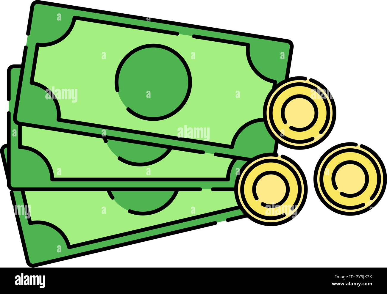 Set paper money coins Cut Out Stock Images & Pictures - Alamy