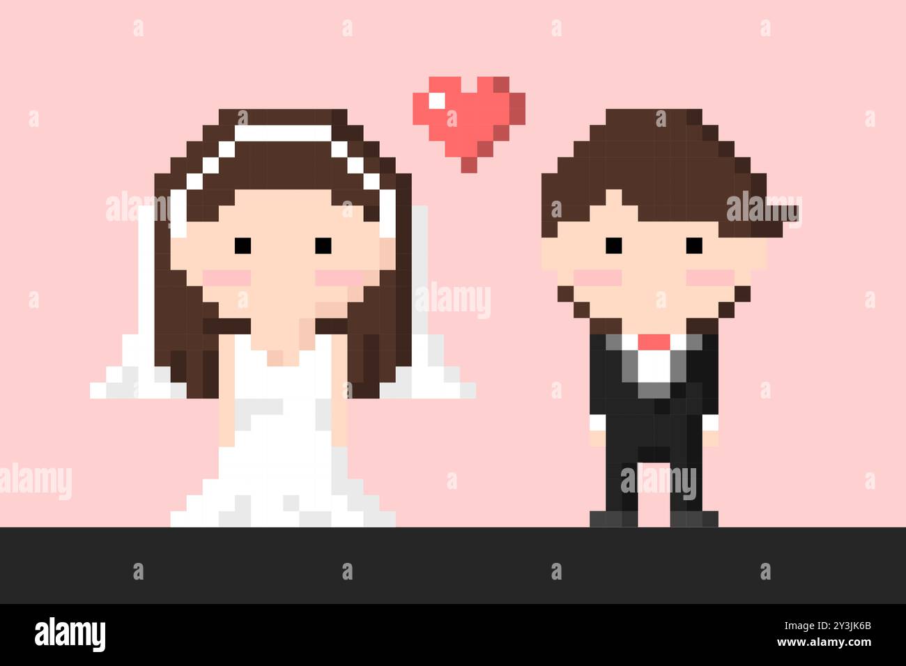 Man and Woman Couple in wedding dress and suit, bride and groom Icon ...