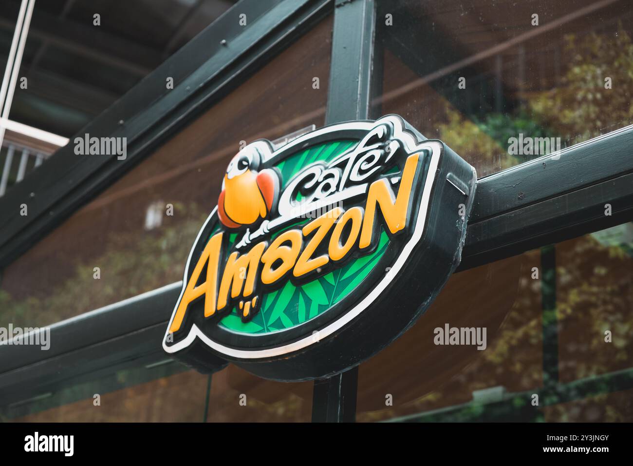 Ko Samui, Thailand - July 11,2024: The photo captures a Cafe Amazon branch at Central Samui ...