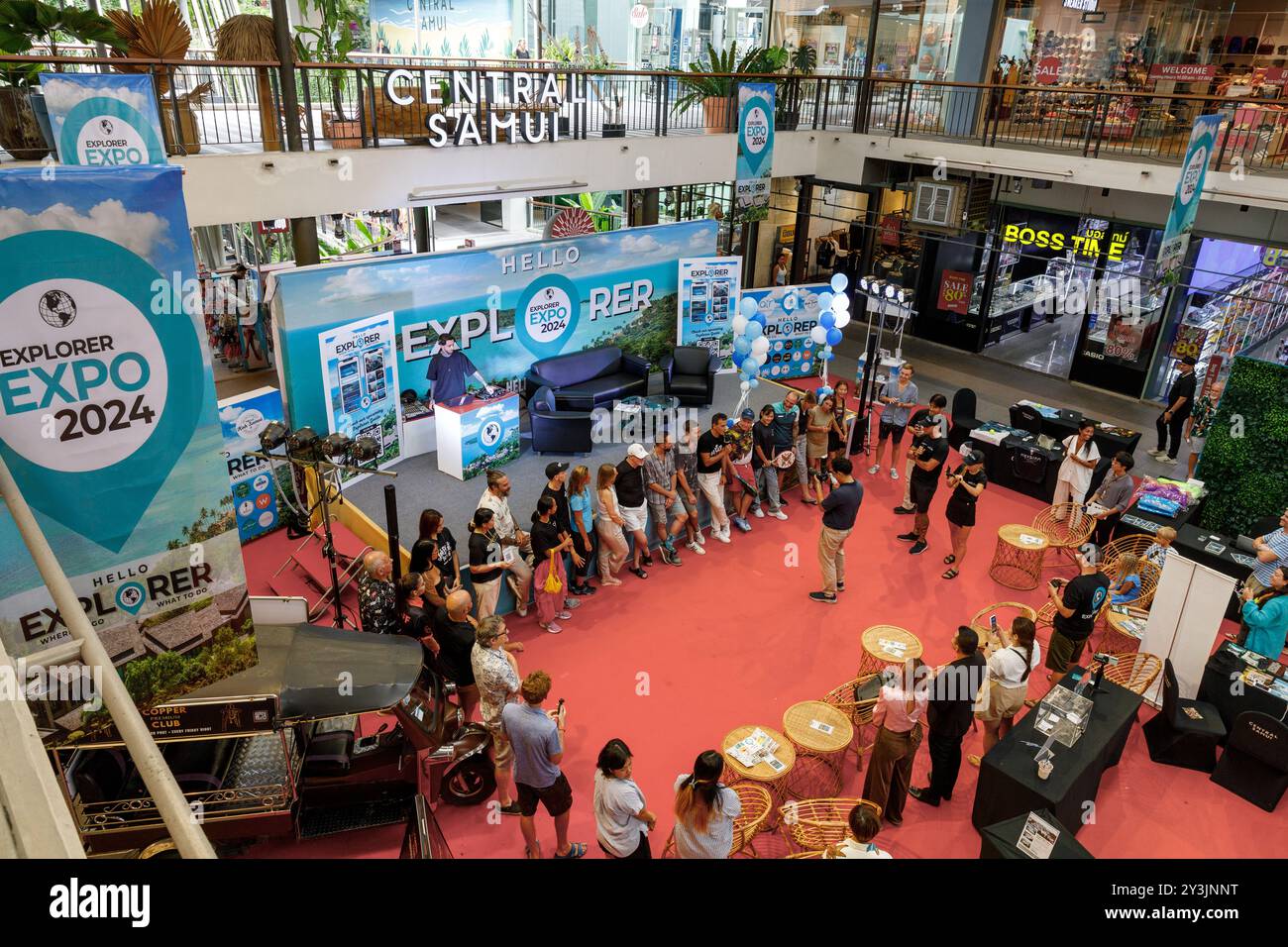 Ko Samui, Thailand - July 11,2024: A vibrant scene at the Explorer Expo 2024 event held at ...