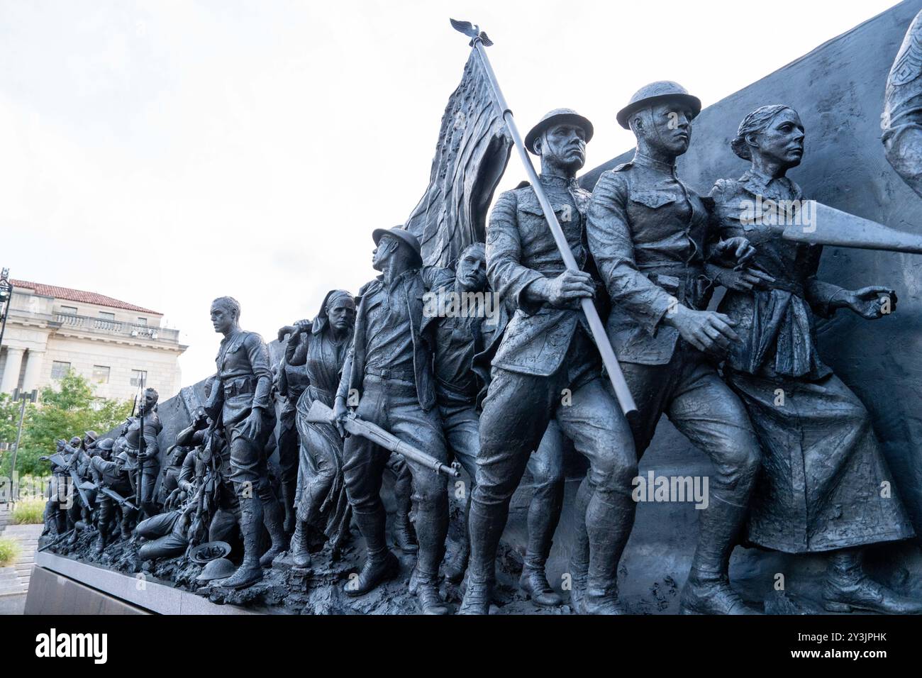 Washington, USA. 13th Sep, 2024. The recently unveiled WWI sculpture on display during the 'A ...
