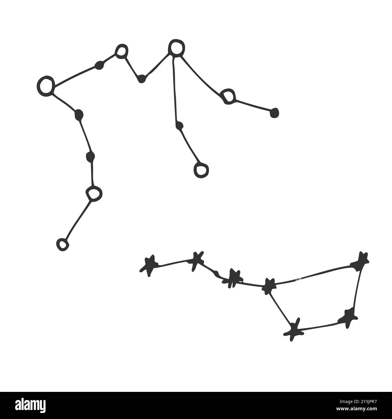 Vector isolated constellation of Libra simple dots and stars scheme ...