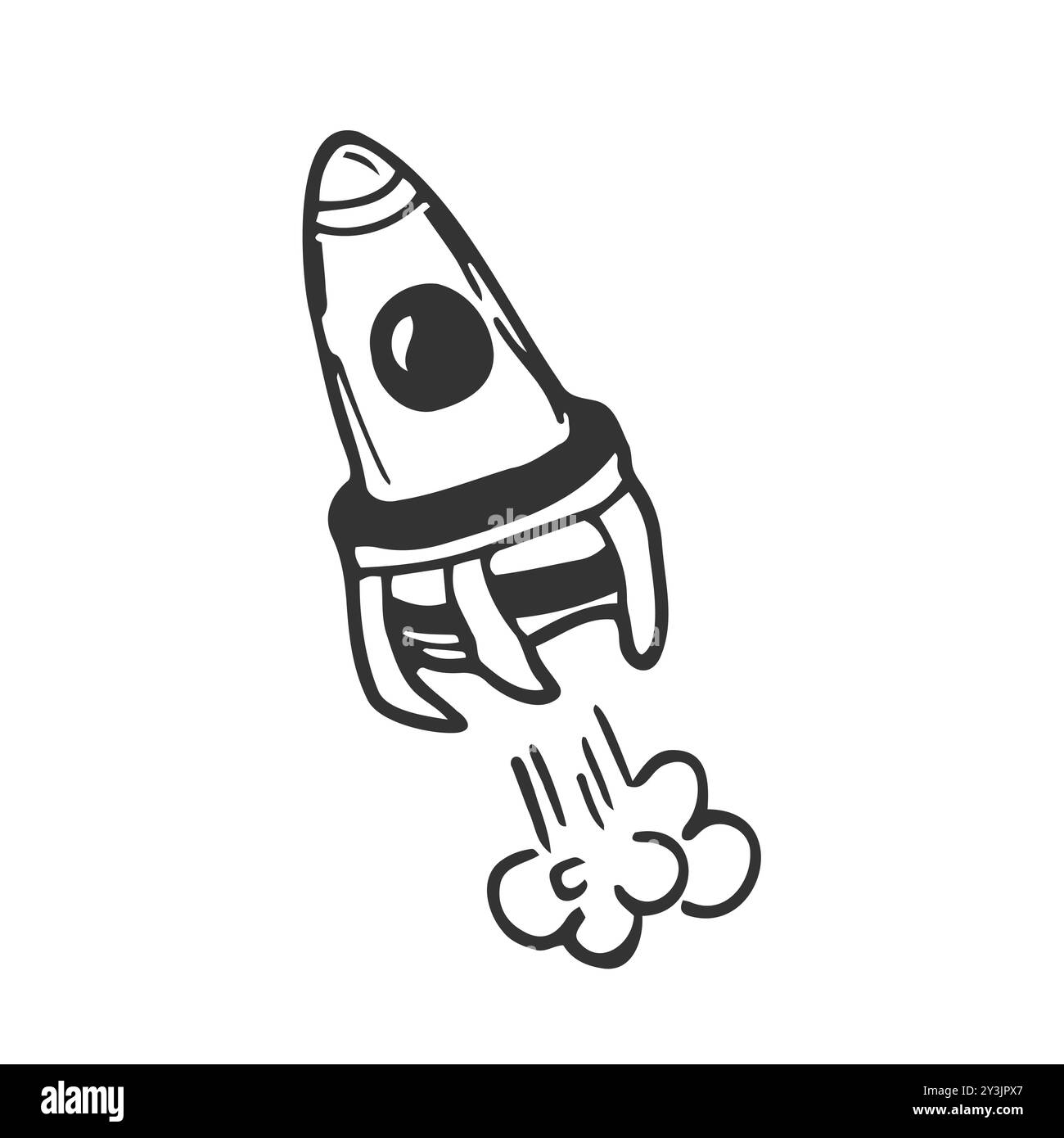 Rocket ship doodle icon. Hand drawn sketch Stock Vector Image & Art - Alamy