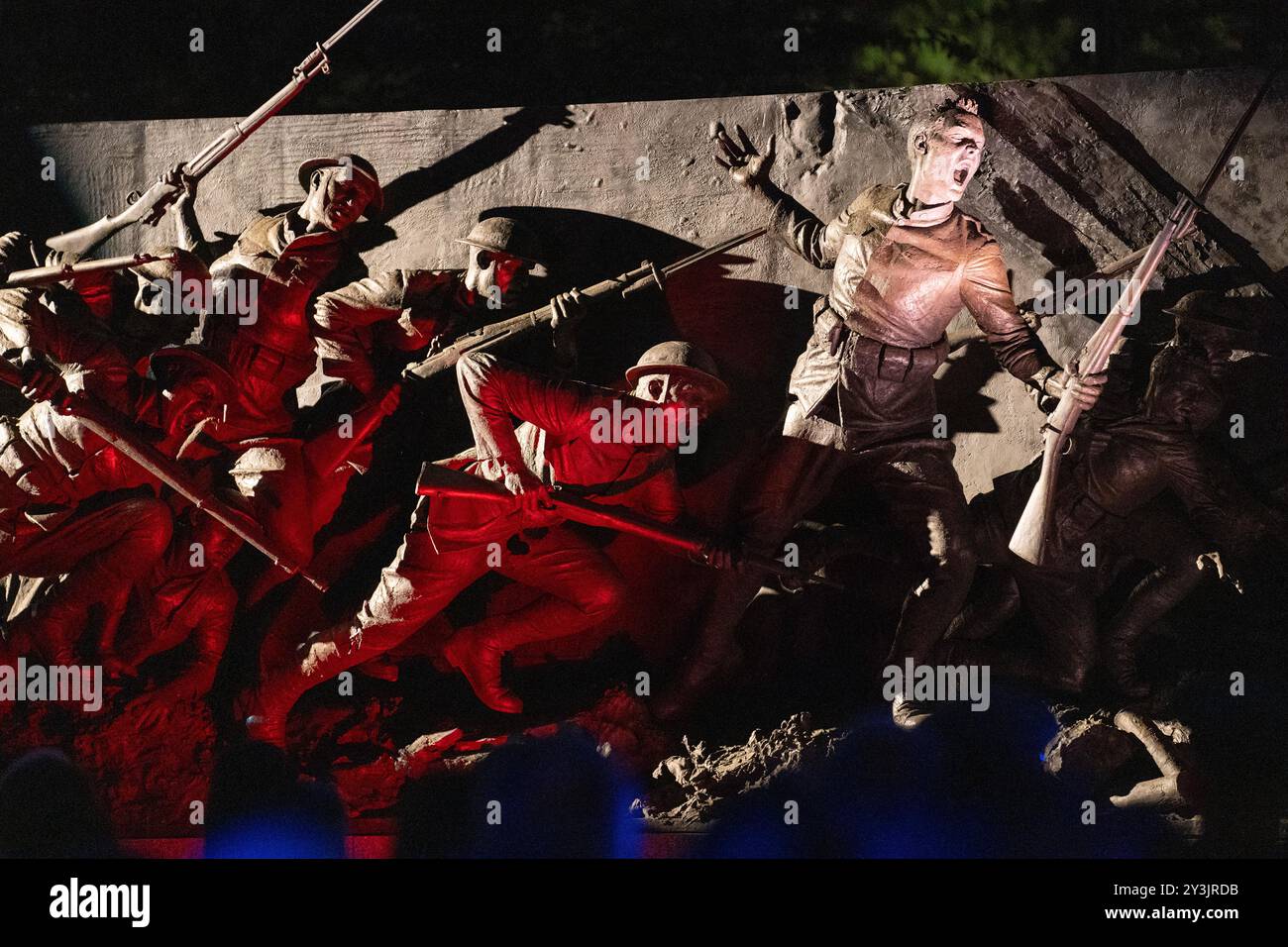 Washington, USA. 13th Sep, 2024. The recently unveiled WWI sculpture on display during the 'A ...