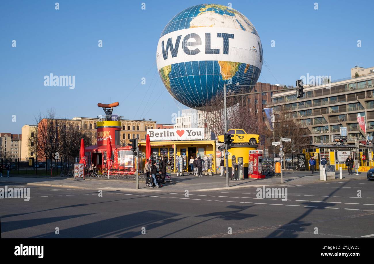 The Die Welt Balloon in Mitte Berlin Germany Stock Photo - Alamy