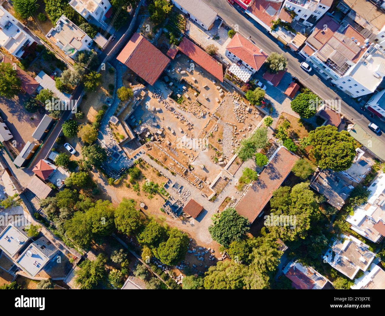 The Halicarnassus Mausoleum Museum or Tomb of Mausolus Museum aerial ...