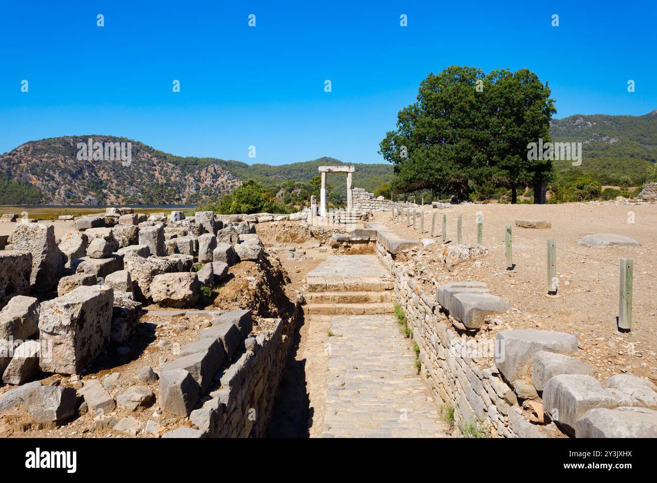 Kaunos ancient city. Kaunos is located near Dalyan town in Mugla ...