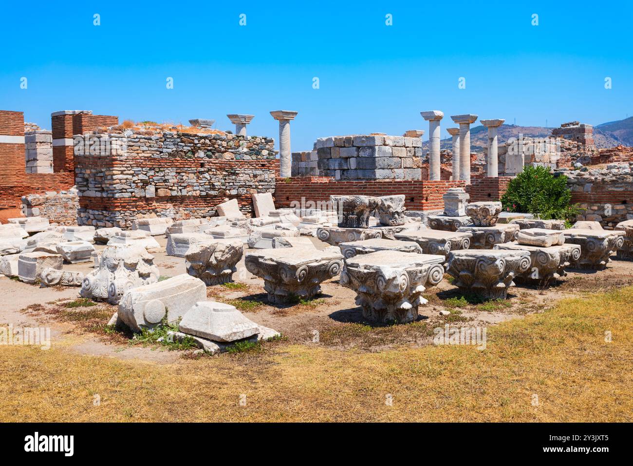 Basilica of St. John ruins at the Ephesus ancient greek city in Selcuk ...