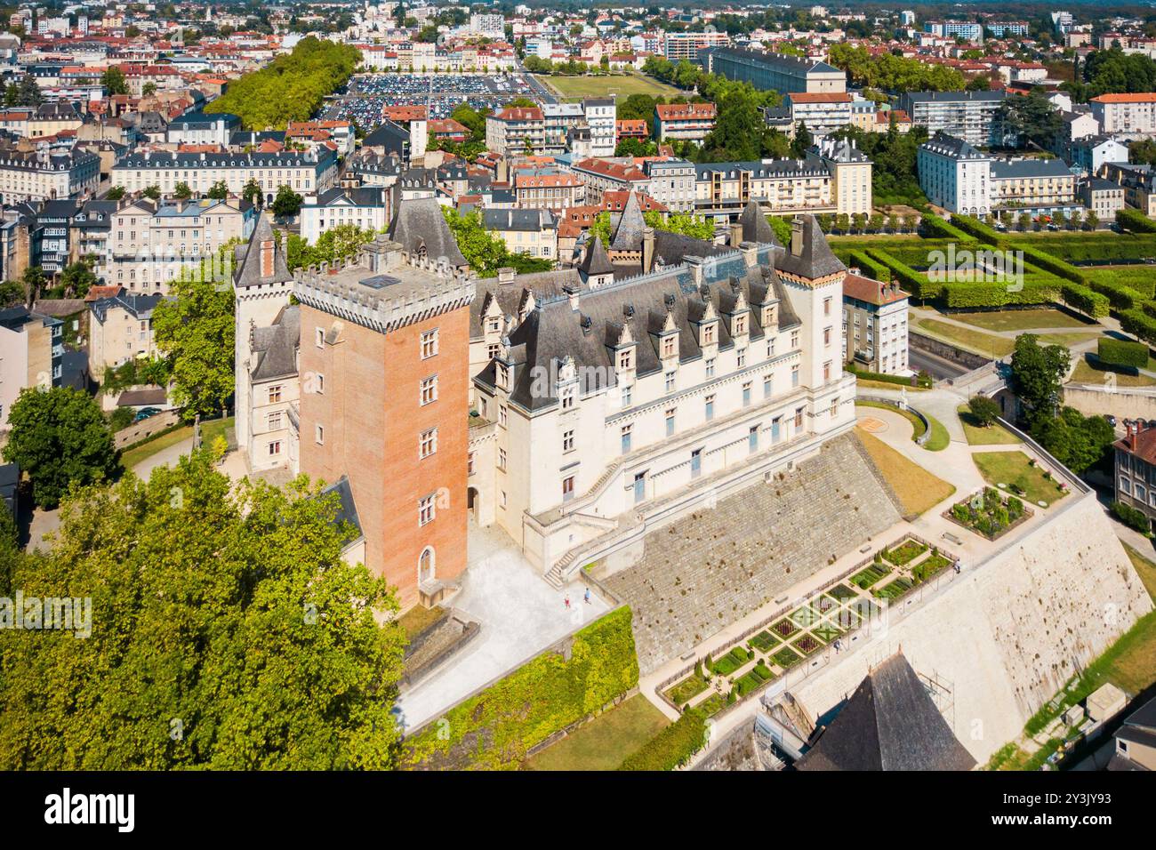 Chateau de Pau is a castle in the centre of Pau city in France Stock ...