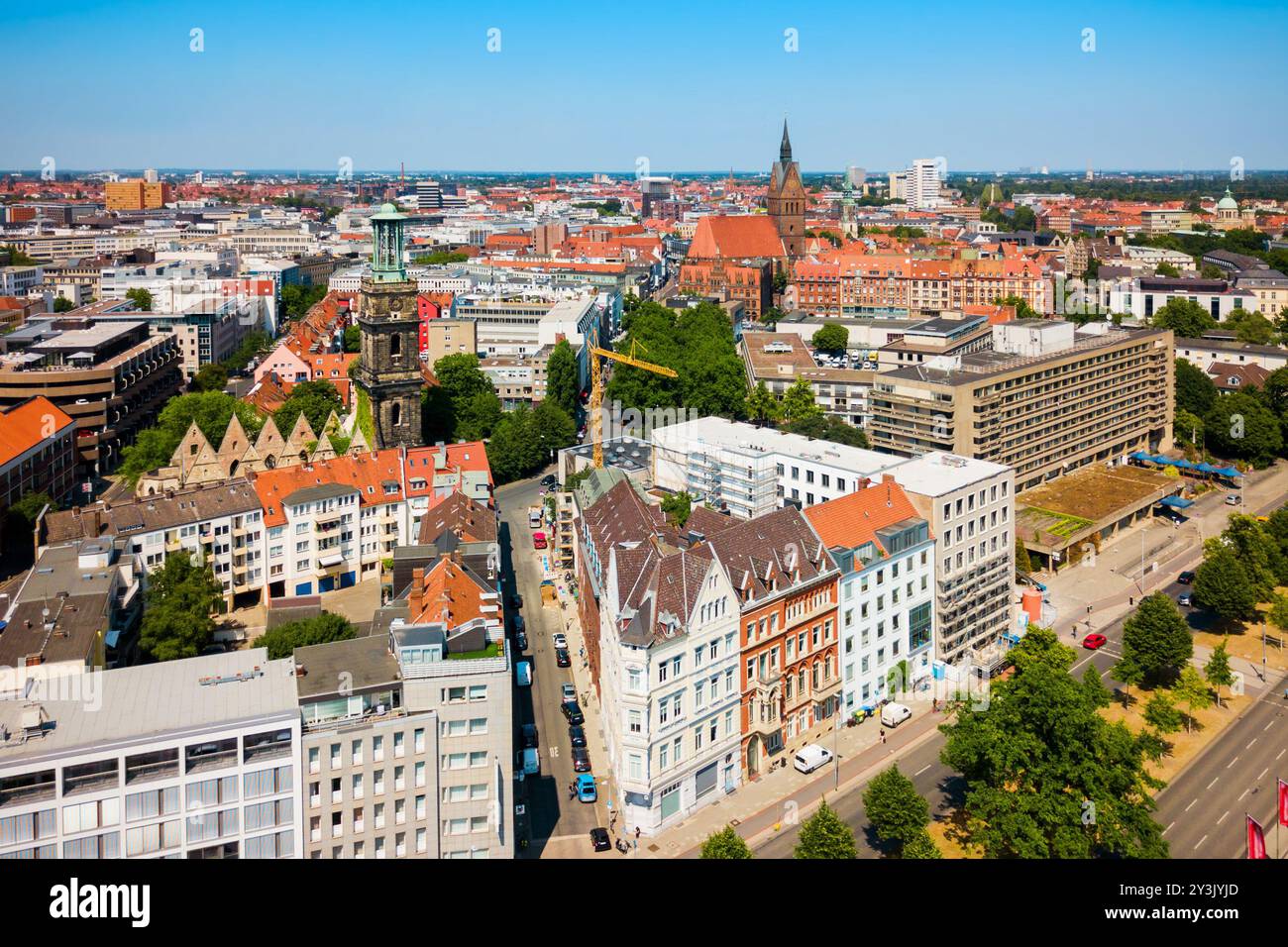 Hannover city skyline aerial panoramic view in Germany Stock Photo - Alamy