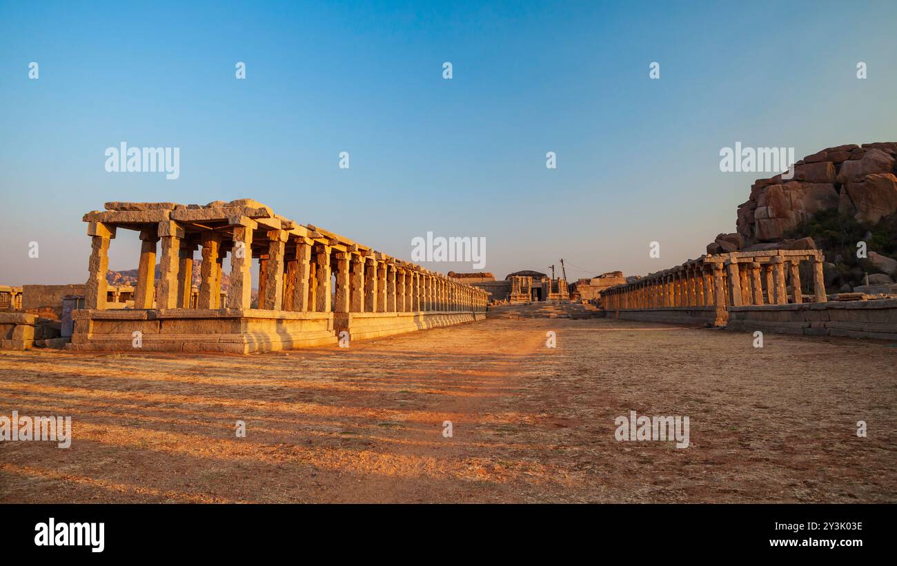 Market group monuments at Hampi was the centre of the Hindu ...