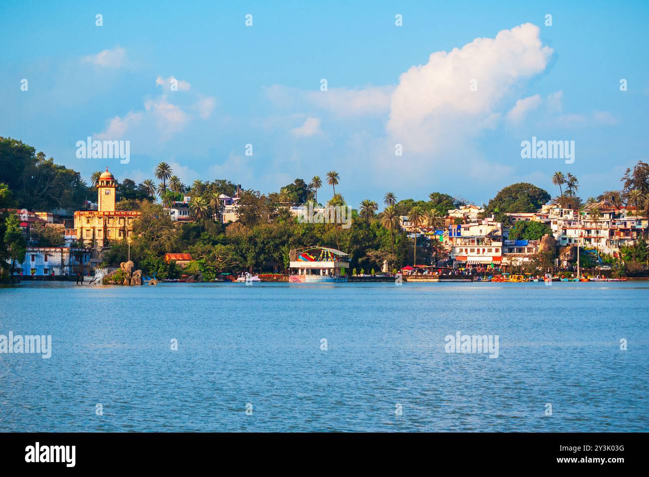 Mount Abu and Nakki lake panoramic view. Mount Abu is a hill station in ...