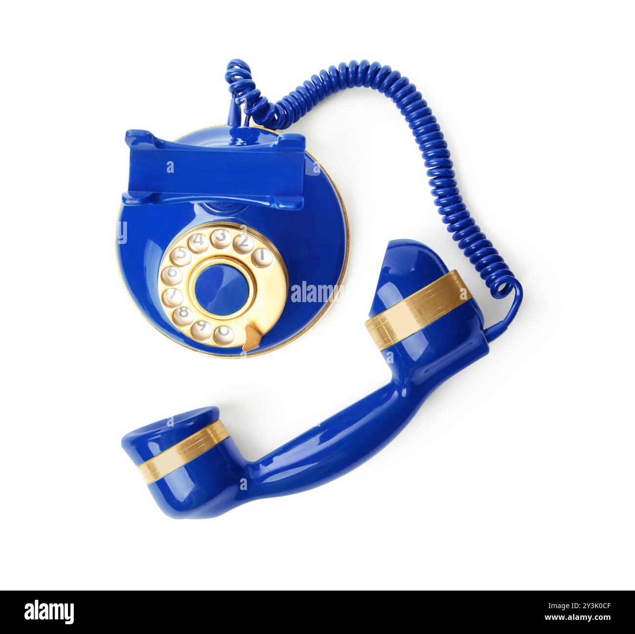 Gold vintage telephone handset Cut Out Stock Images & Pictures - Alamy
