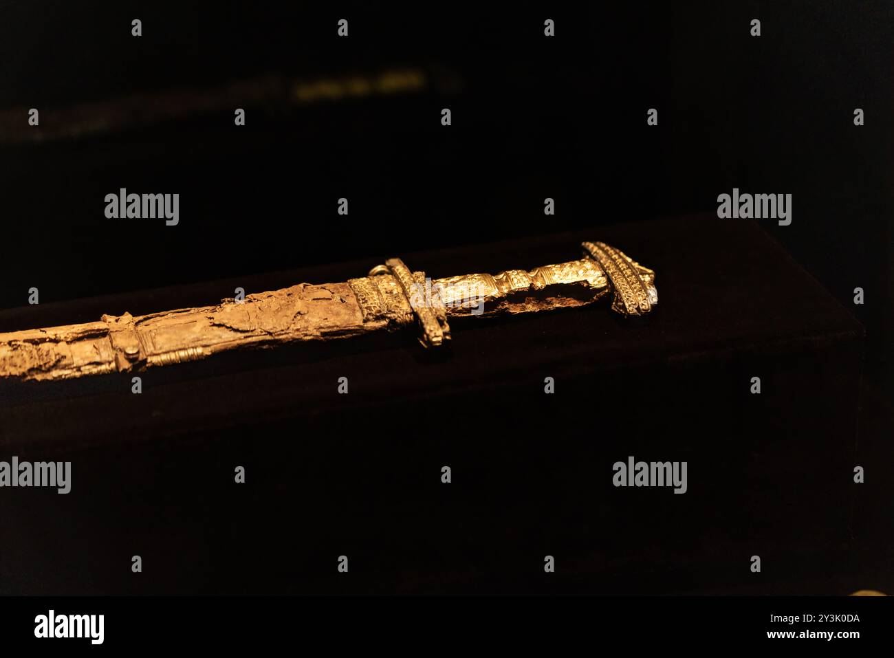 Oslo - February 12 2023: Ancient Viking Swords in the Historical Museum ...