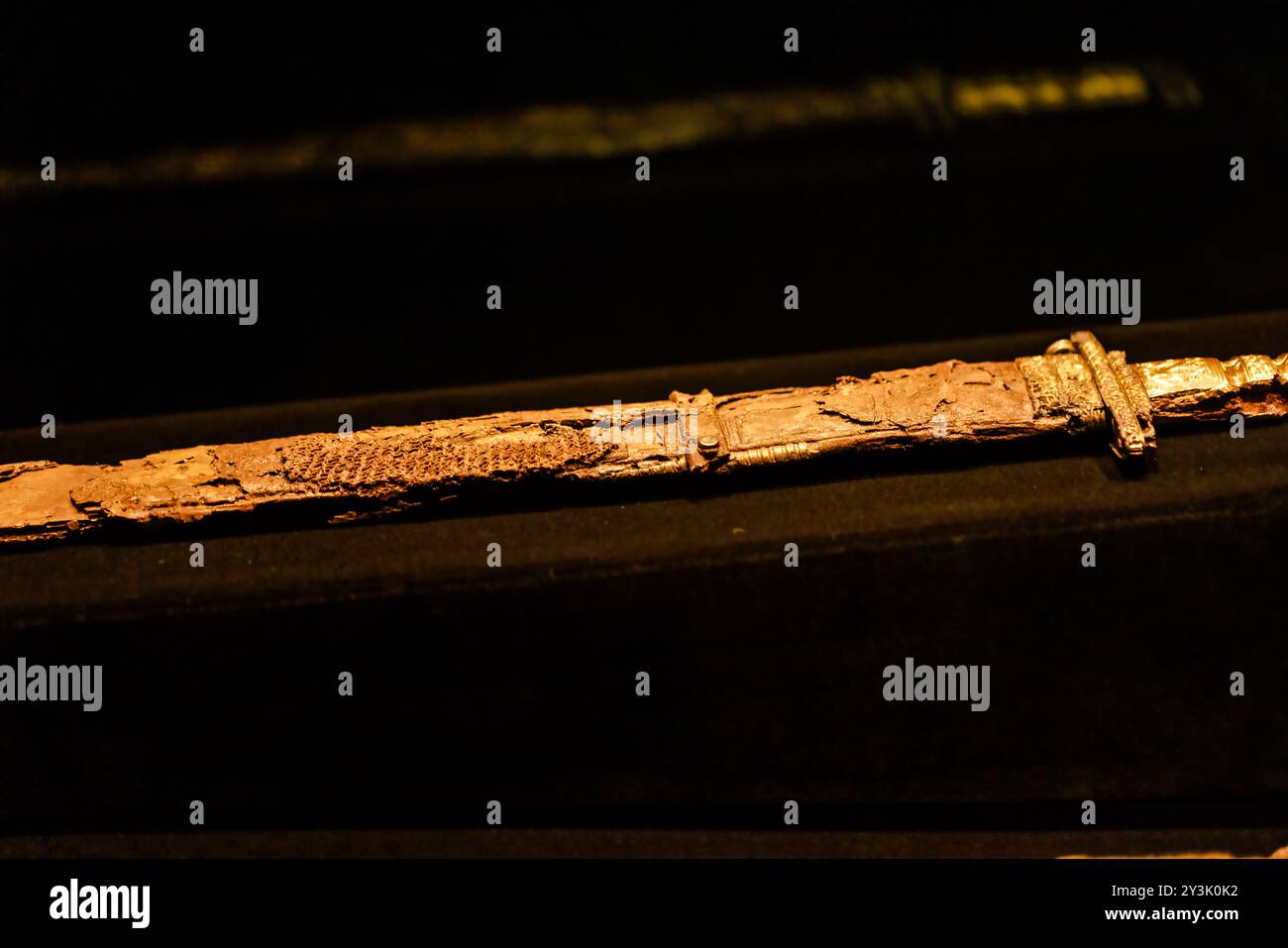 Oslo - February 12 2023: Ancient Viking Swords in the Historical Museum ...