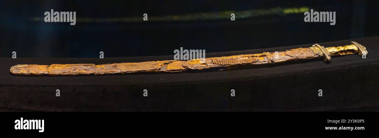 Oslo - February 12 2023: Ancient Viking Swords in the Historical Museum ...