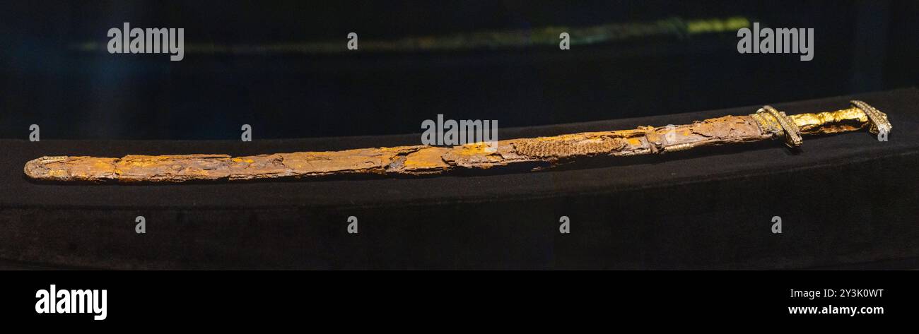 Oslo - February 12 2023: Ancient Viking Swords in the Historical Museum ...