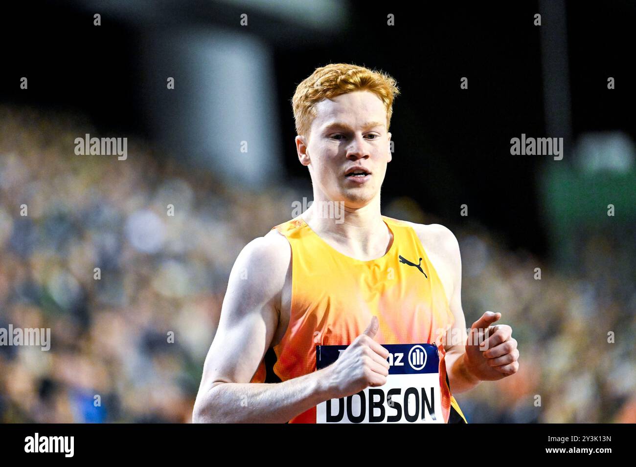Brussels, Belgium. 13th Sep, 2024. British Charles Dobson celebrates ...