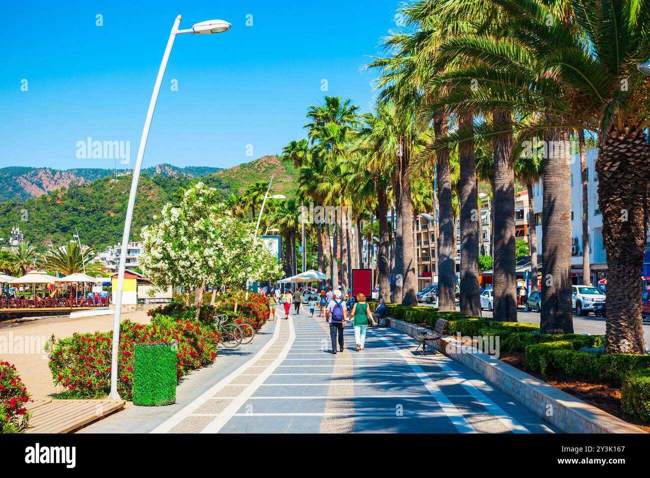 Marmaris seafront promenade in Marmaris city in Turkey Stock Photo - Alamy