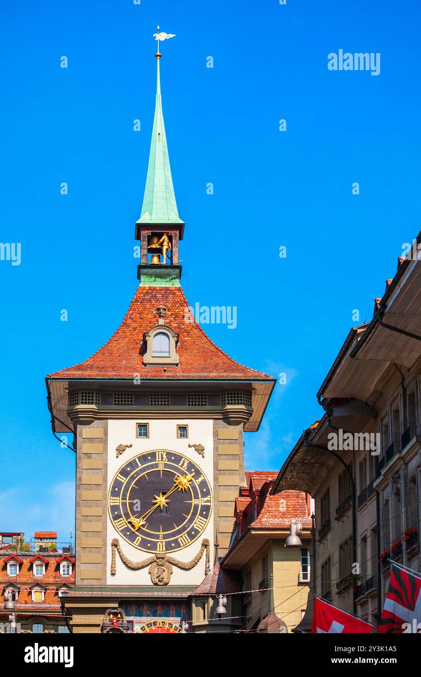 Zytglogge is a landmark medieval clock tower in Bern city in ...