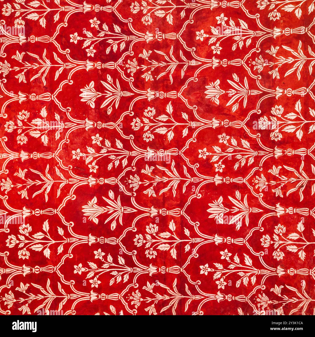Geometric pattern background on the wall of Taj Mahal palace in Agra ...