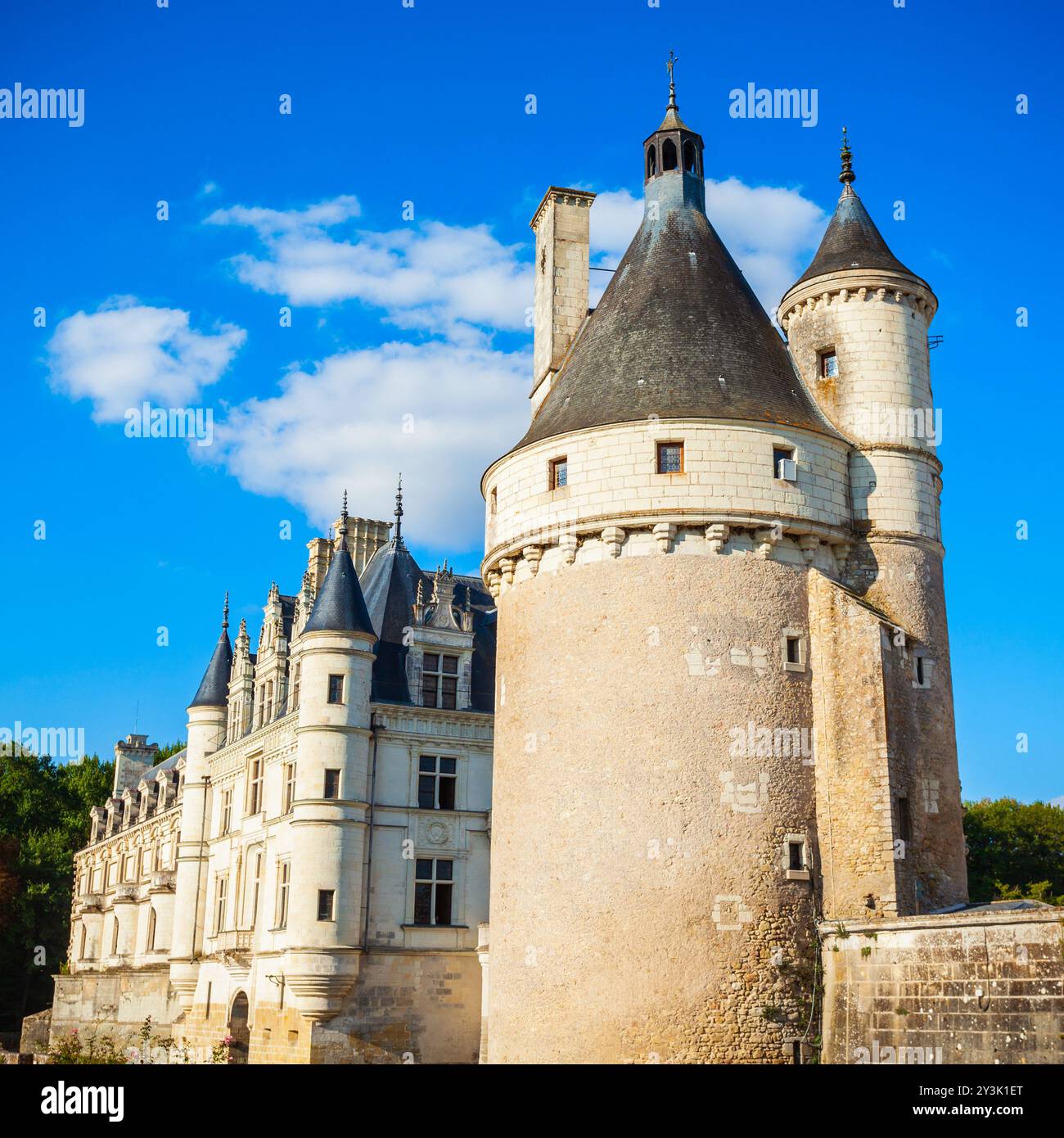 Chateau de Chenonceau is a french castle spanning the River Cher near ...