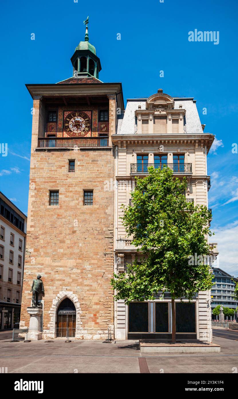 Tour de l'Ile is a clock tower located on the Bel Air bridge in Geneva ...