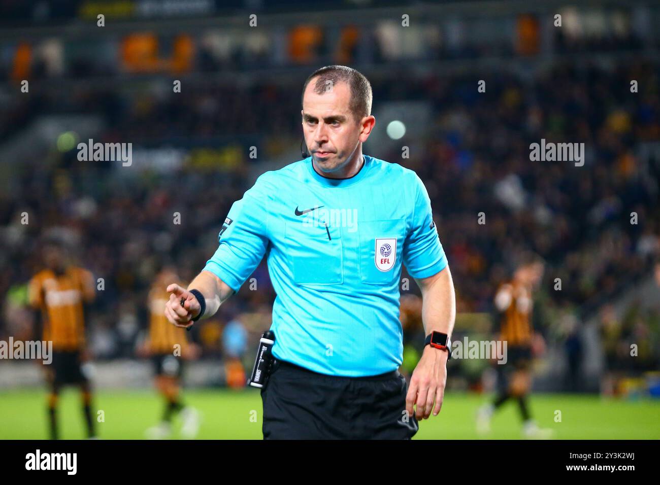 MKM Stadium, Hull, England - 14th September 2024 Referee Peter Bankes ...