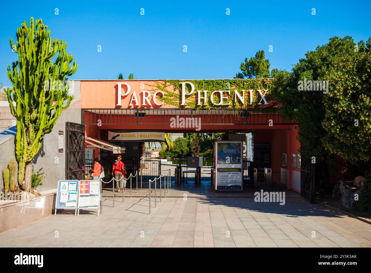NICE, FRANCE - SEPTEMBER 27, 2018: Parc Phoenix is a botanical garden ...