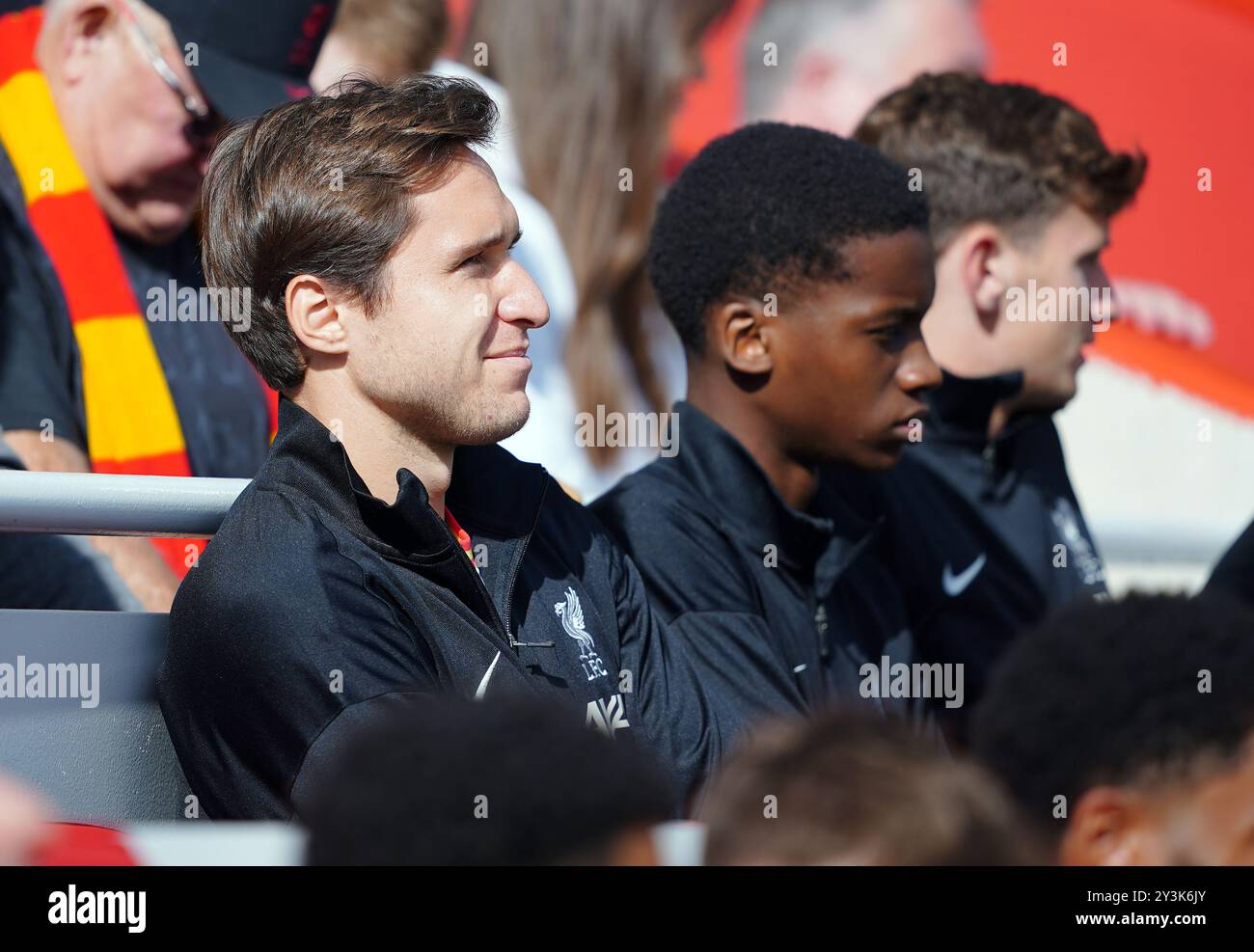 Liverpool's Federico Chiesa during the Premier League match at Anfield ...