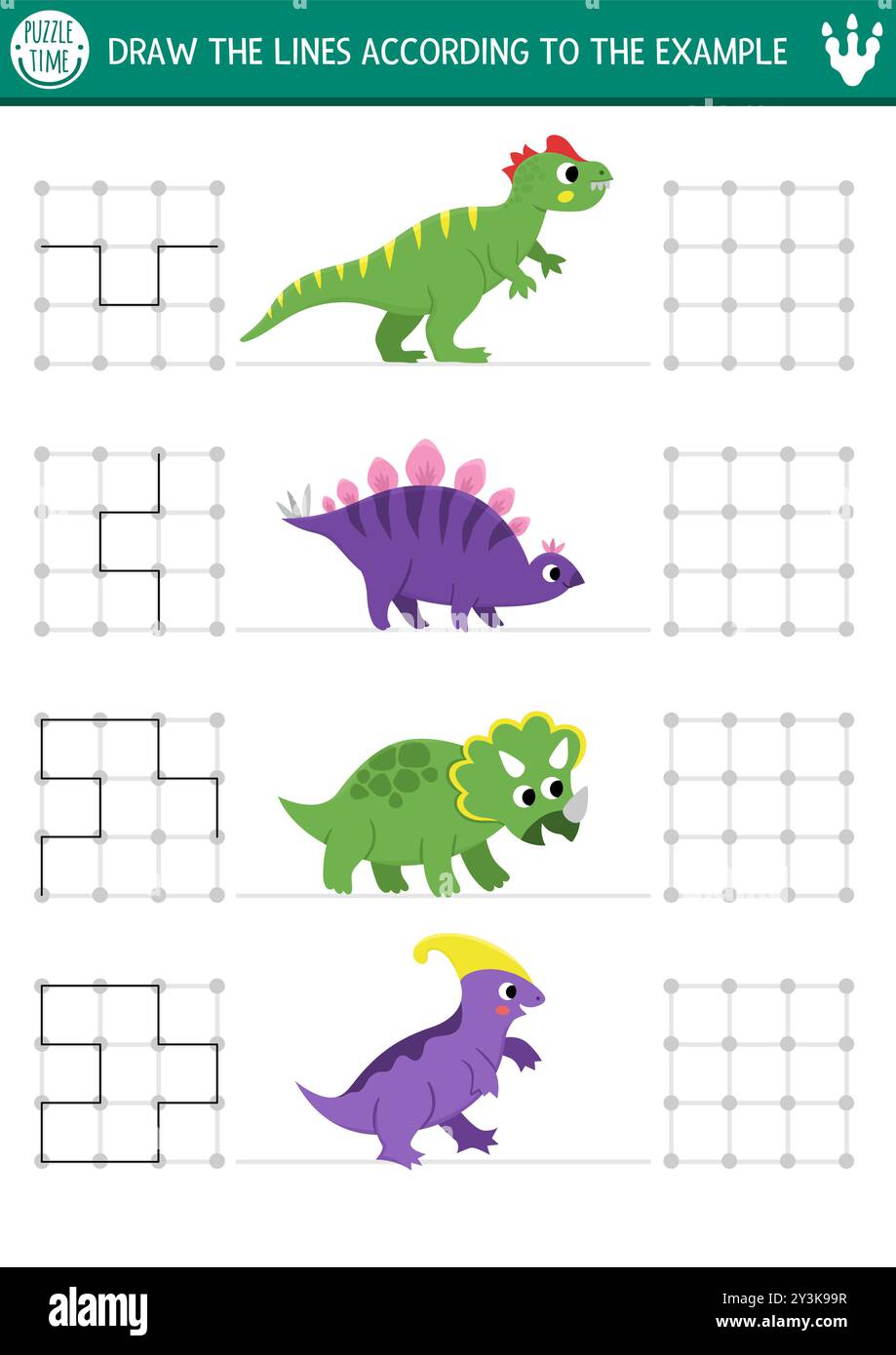 Dinosaur drawing, writing, tracing, space orientation activity for kids ...