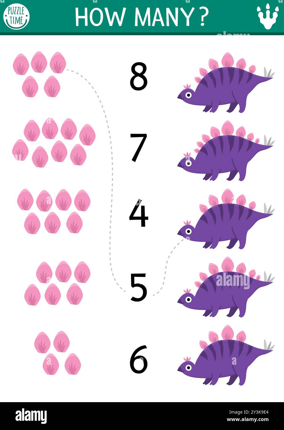 Match the numbers dinosaur game with stegosaur and bony plates ...