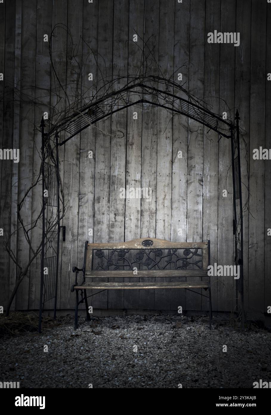 Garden arch bench hi-res stock photography and images - Alamy