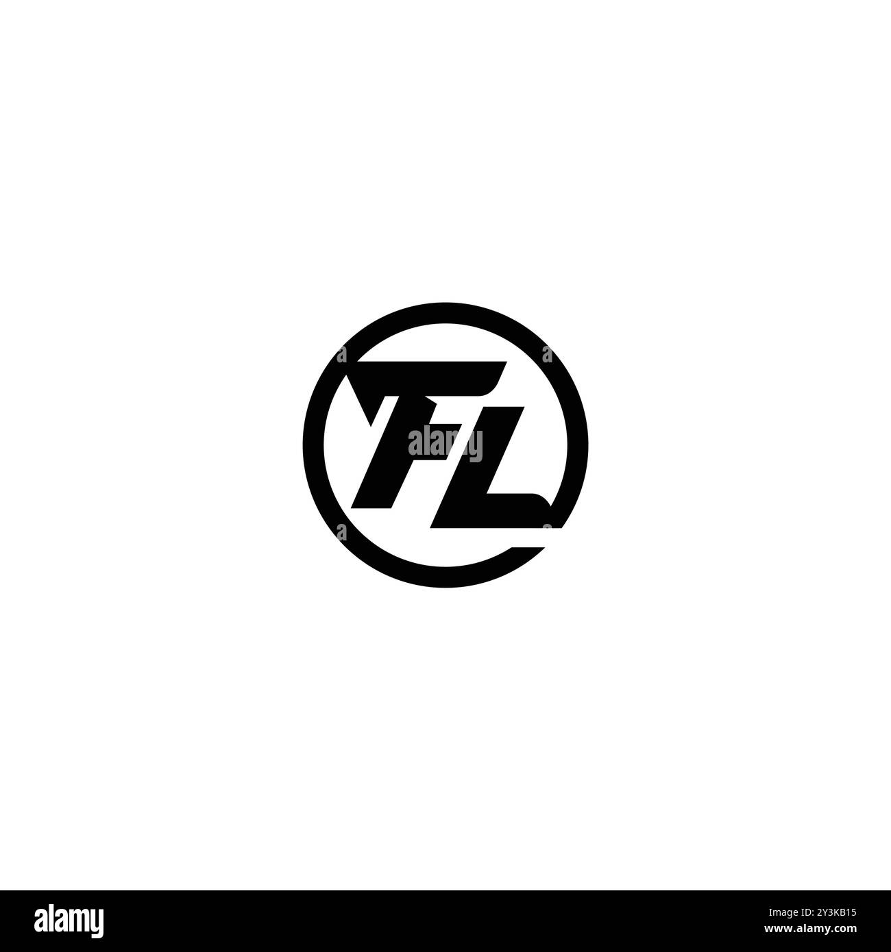 Simple initial letter FL logo concept design template. Vector ...