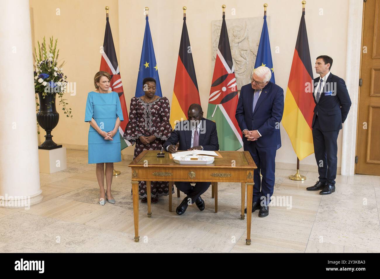 William Samoei Ruto (President of the Republic of Kenya) signing the ...