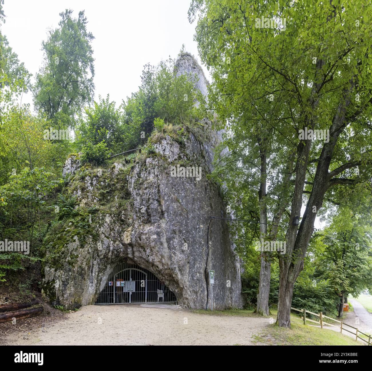 The Hohle Stein cave in the Swabian Alb. Ice age cave in the Achtal ...