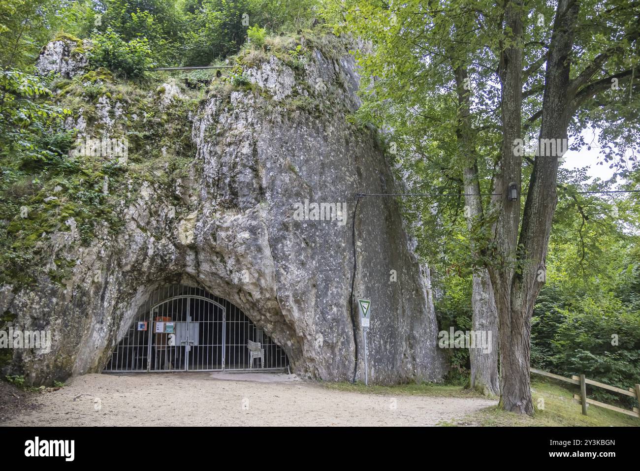 The Hohle Stein cave in the Swabian Alb. Ice age cave in the Achtal ...