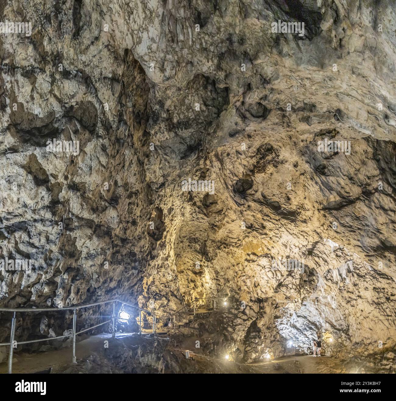 The Hohle Stein cave in the Swabian Alb. Ice age cave in the Achtal ...