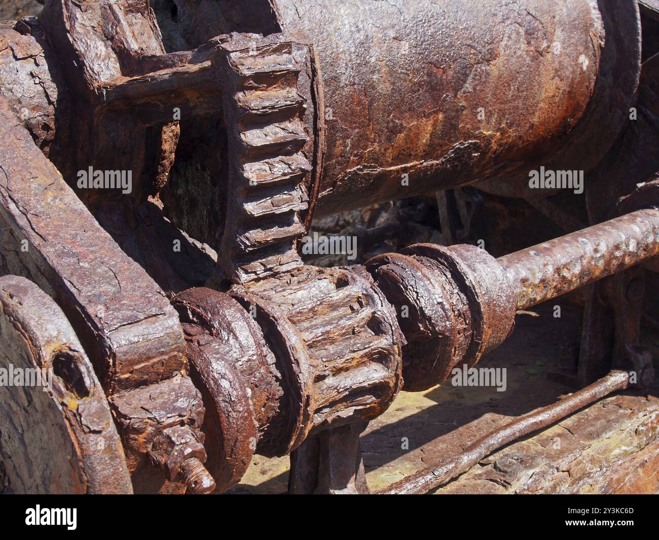 Rusted cogs and gears on an old broken industrial machine Stock Photo ...