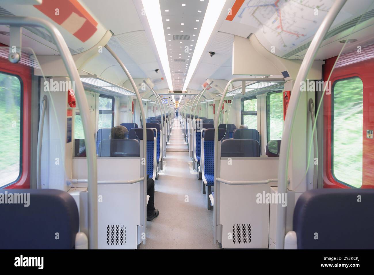 Public transport of person theme image with a German regional train ...
