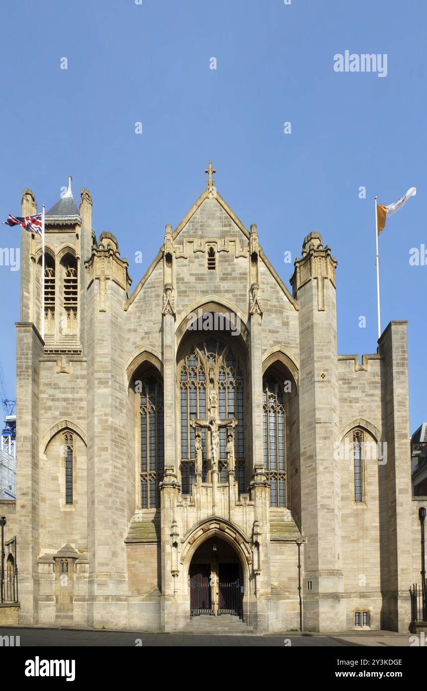 Front view of the leeds catholic cathedral of saint annes in leeds city ...