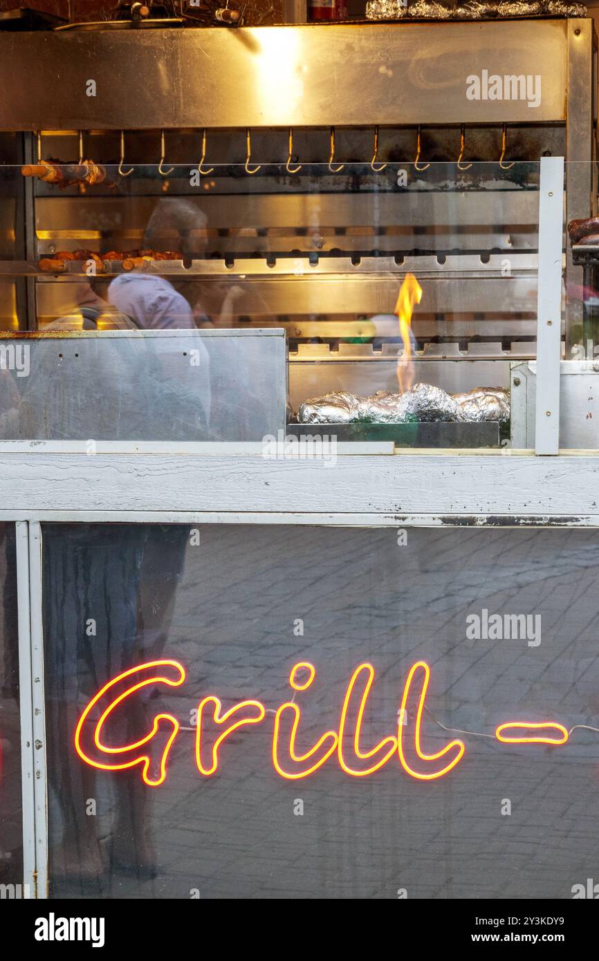 a tea counter with the inscription GRILL Stock Photo - Alamy