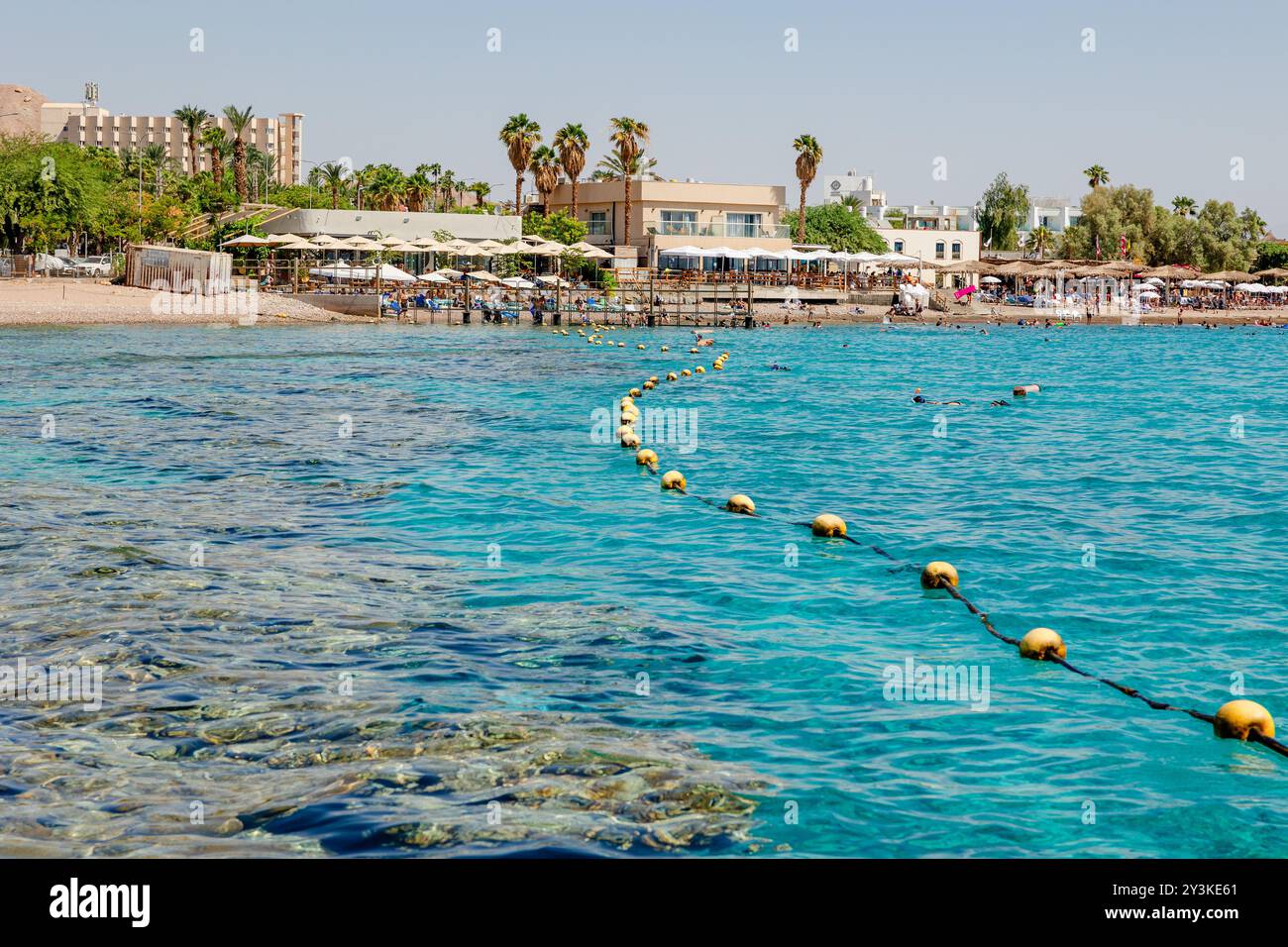 Clear waters of the Red Sea with coral reef and marine life. Eilat ...