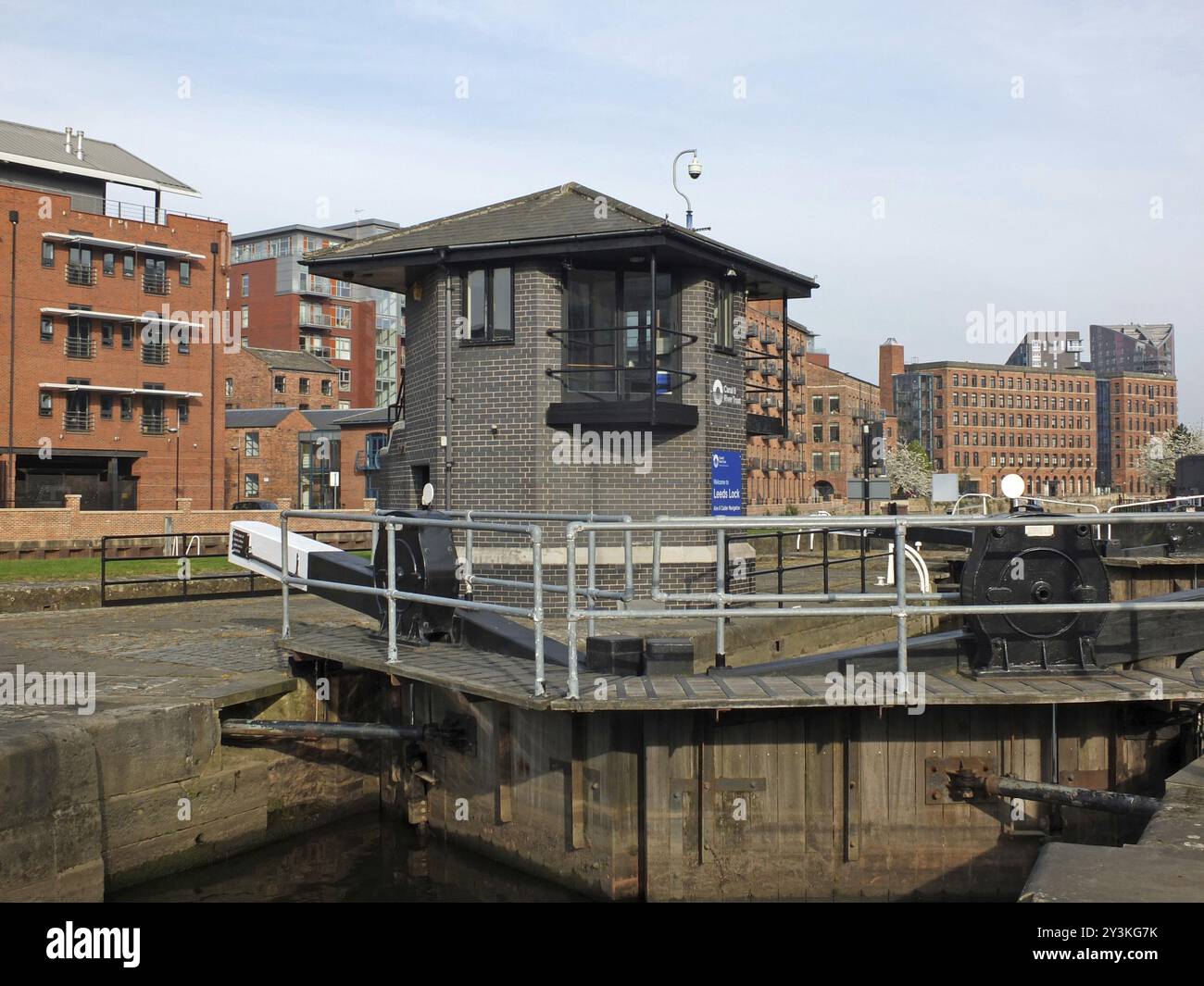 Leeds, west yorkshire, england: 17 april 2019: the entrance and control ...