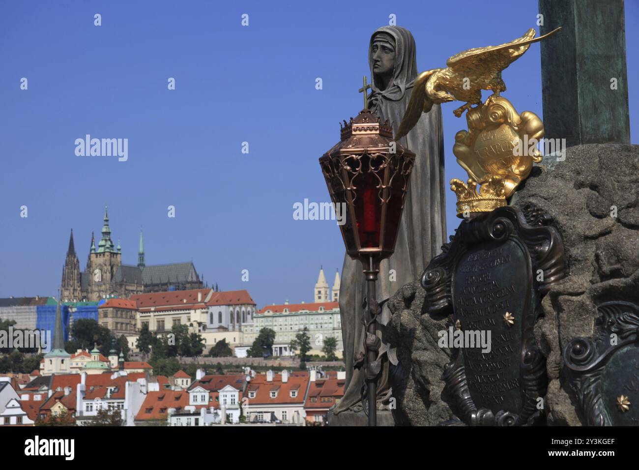 The Crucifix and Calvary, Charles Bridge, Prague, Czech Stock Photo - Alamy