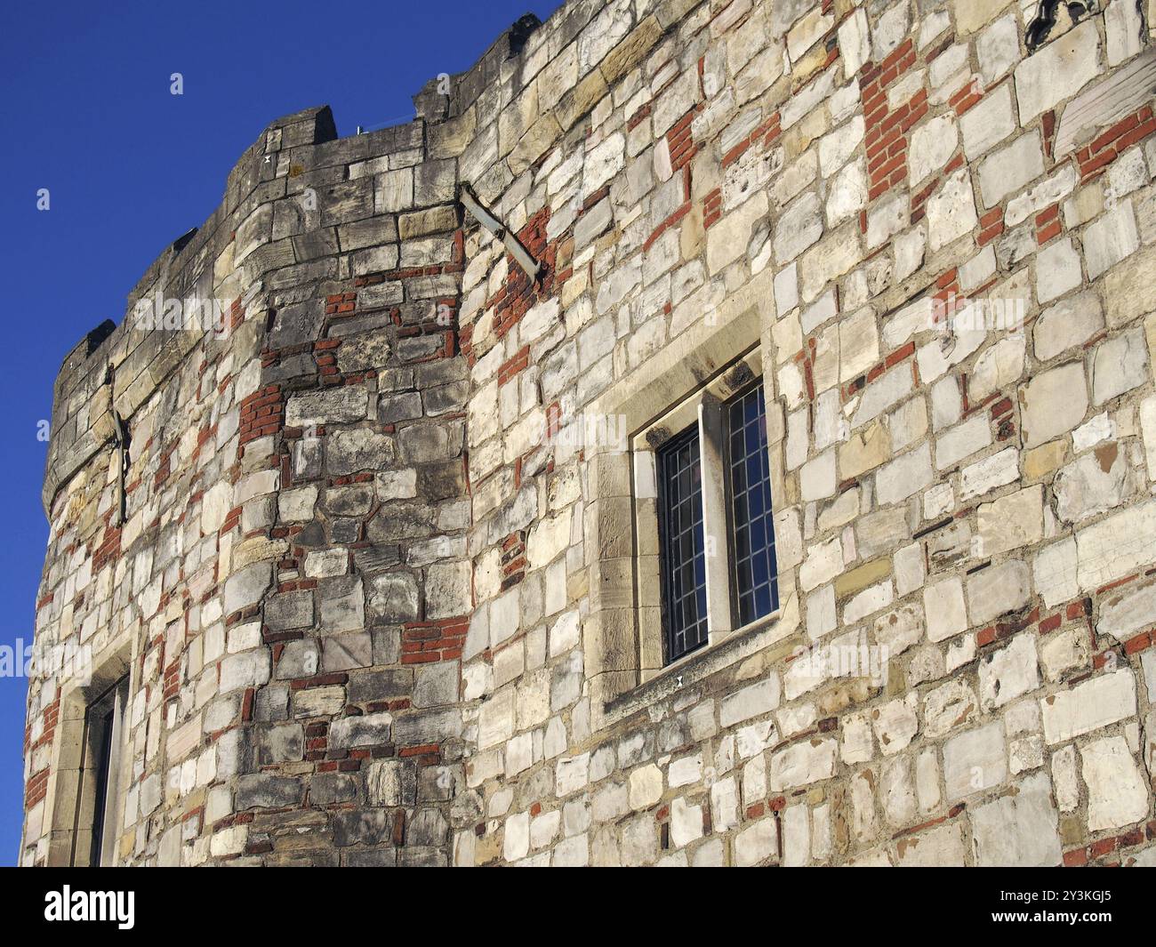 A close up of a corner turrets on Lendal Tower the 14 th century ...
