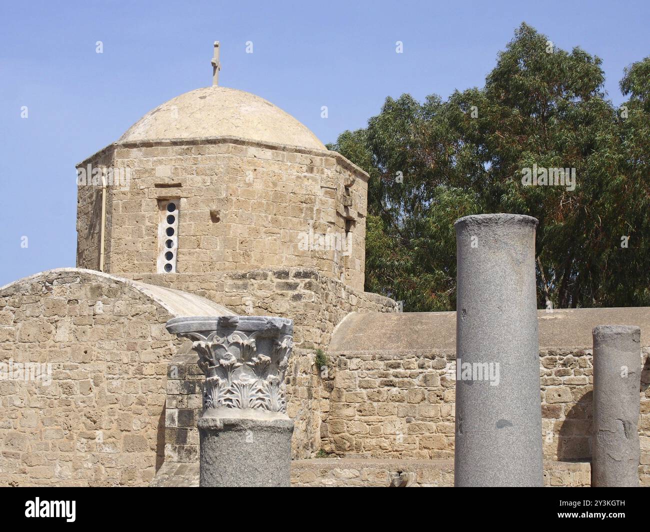 The historic church of ayia Kyriaki Chrysopolitissa in paphos cyprus ...