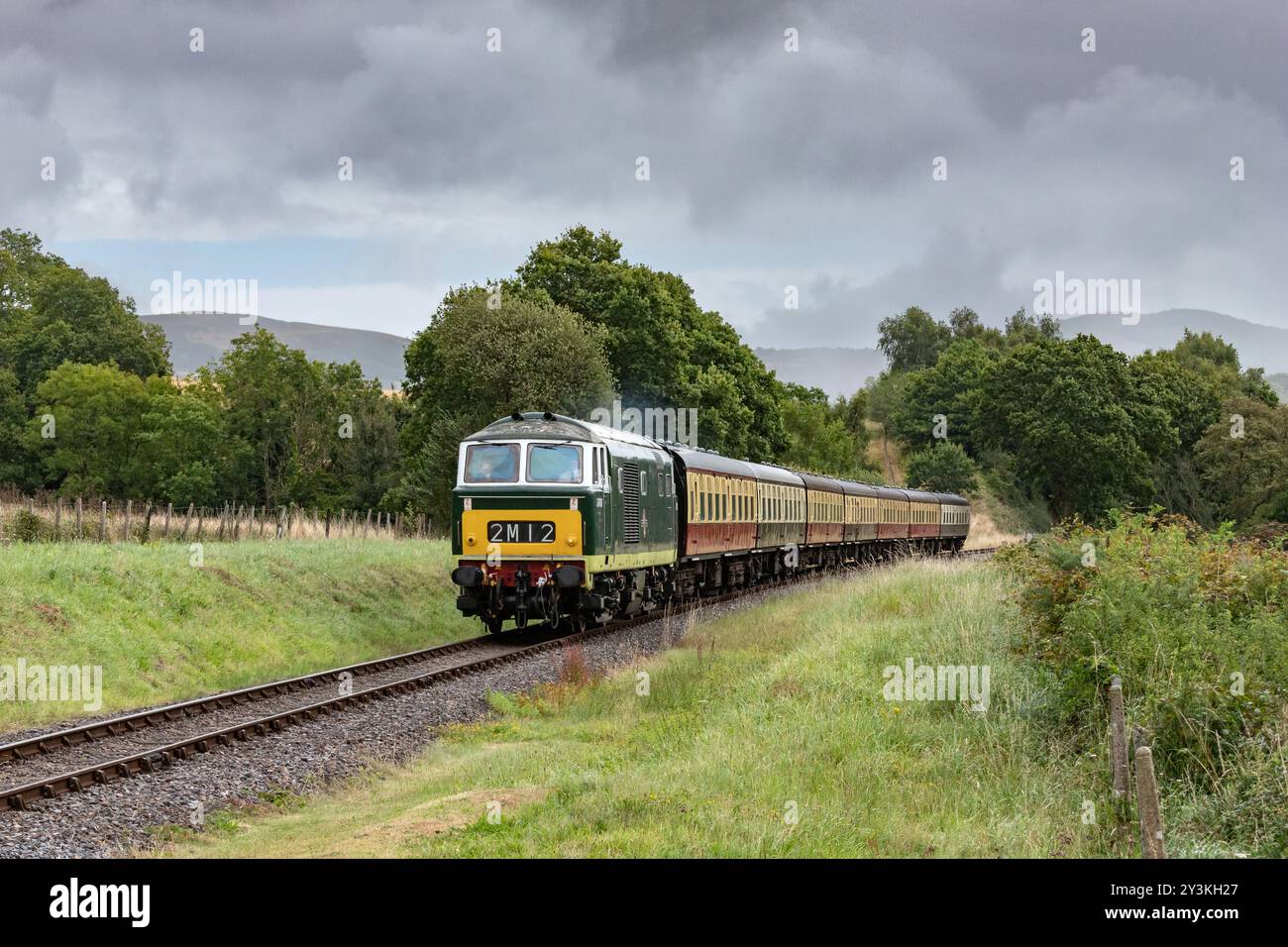 Beyer Peacock Hymek D7017 approaches Leigh Wood Crossing Stock Photo ...